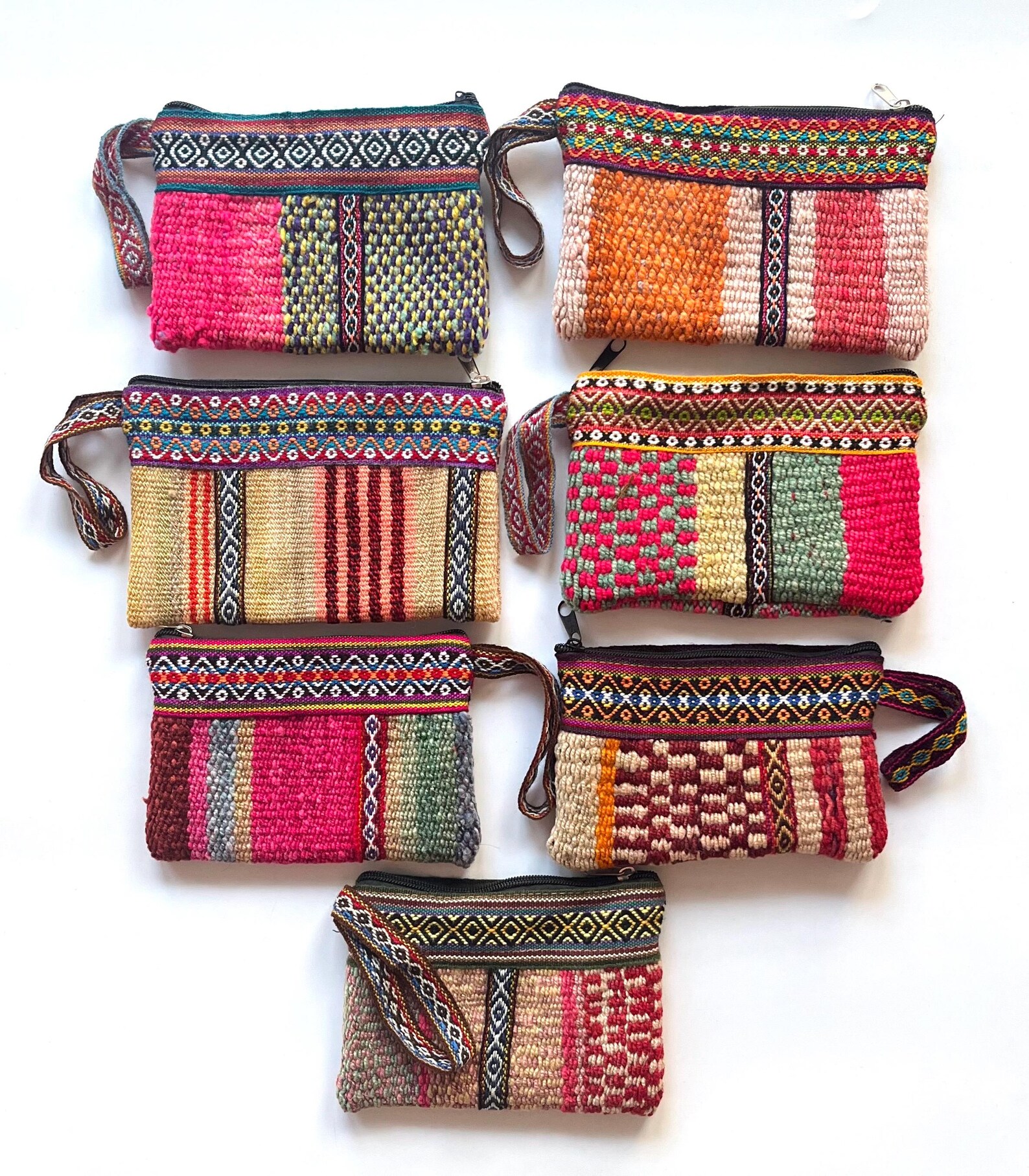 Pouch With Zipper/peruvian Handmade Sheep Wool Pouch, Clutch, Bag/boho ...