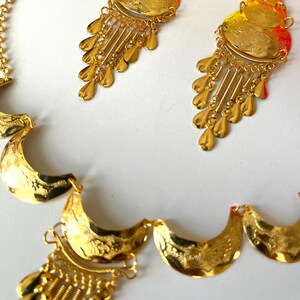 Peruvian Earrings in Alpaca, Inka Earrings, Long Golden Peruvian ...