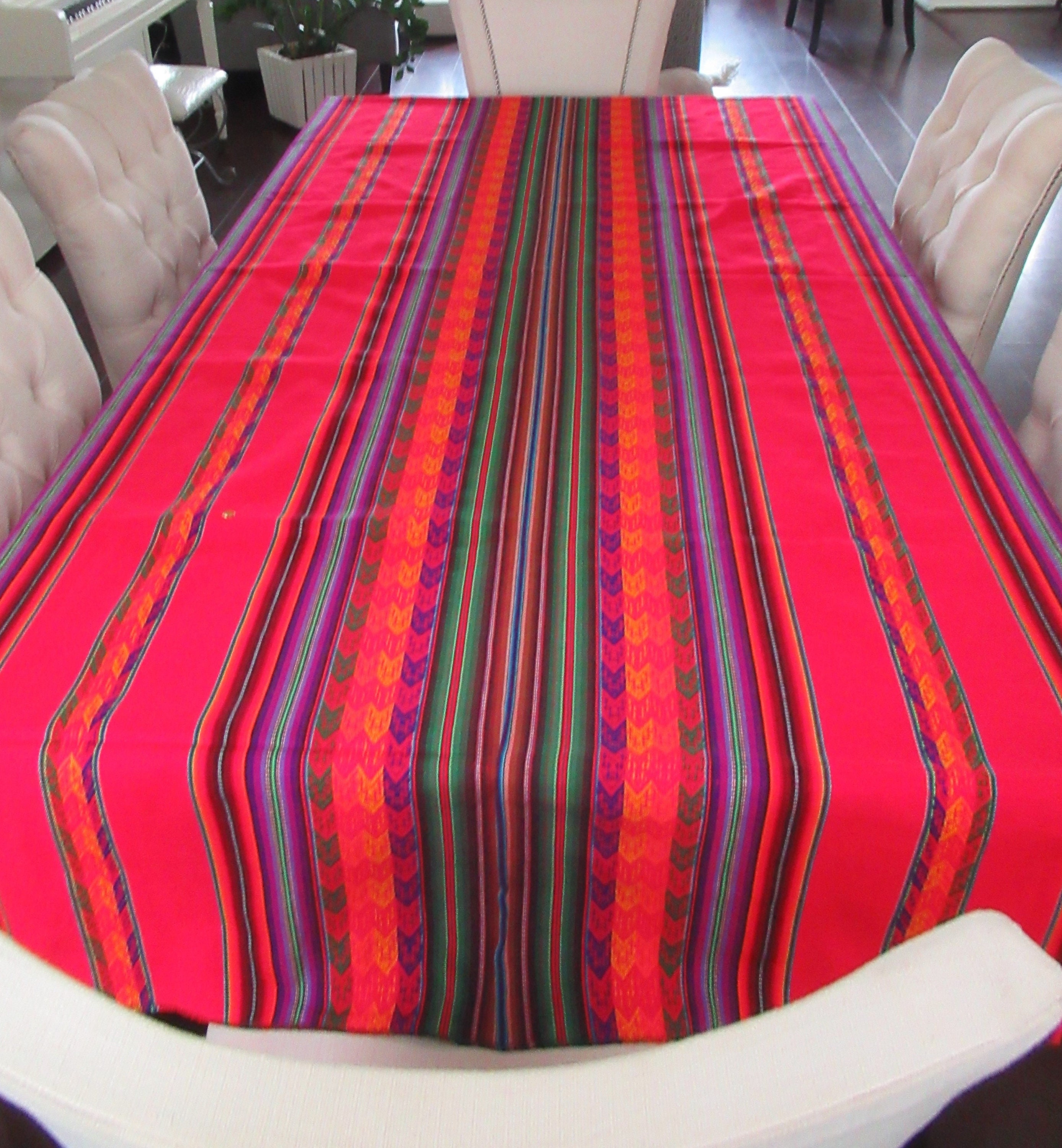 Mantel andino peruano 98'x51' Pulgadas/ Mantel textil | Etsy