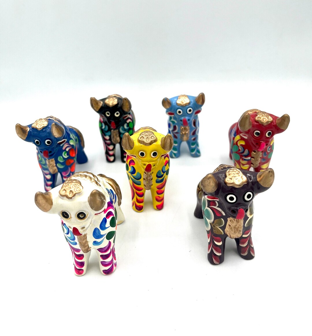 Pucara Bull 3" Tall/peruvian Ceramic Hand-painted Pucara Bull / Torito ...