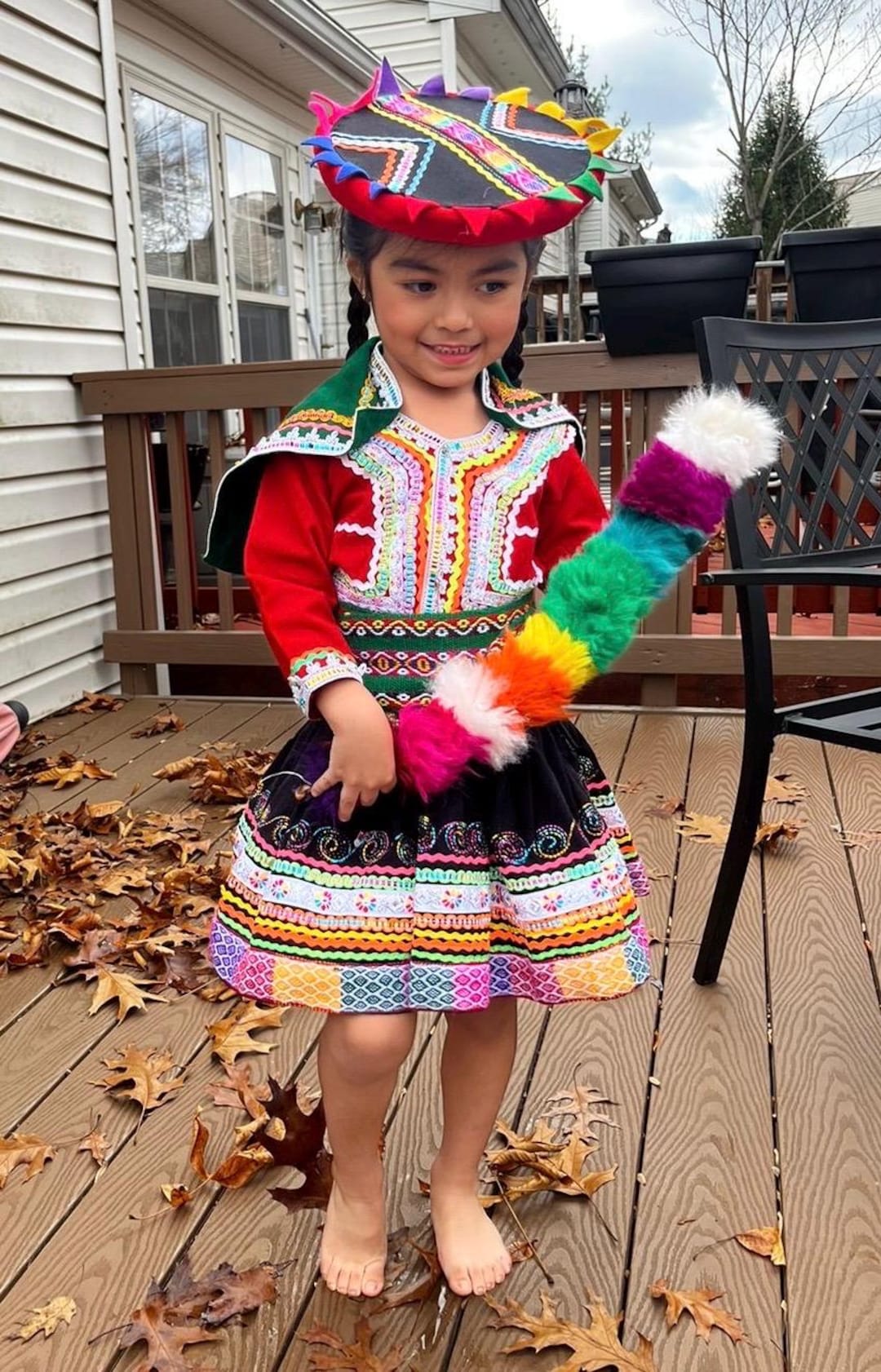 Valicha Costume for Girls /typical Peruvian Dance Costume for Girls ...