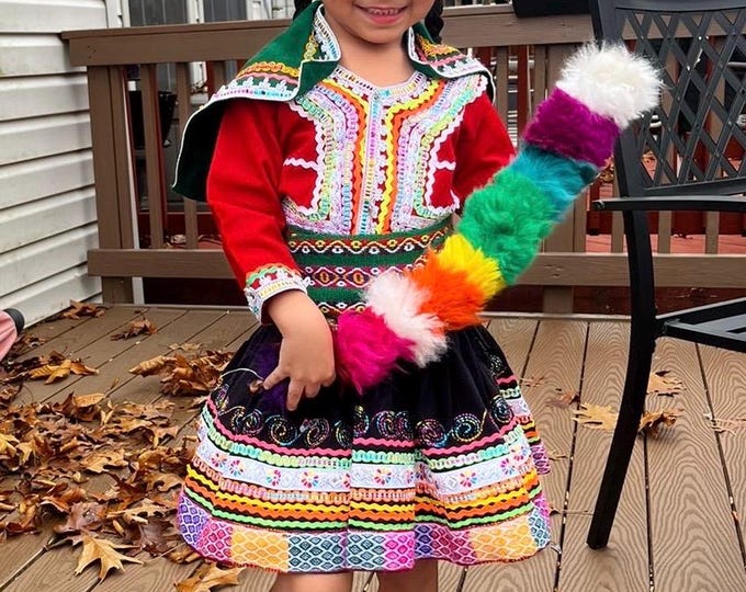 Valicha Costume for Girls /typical Peruvian Dance Costume for Girls ...