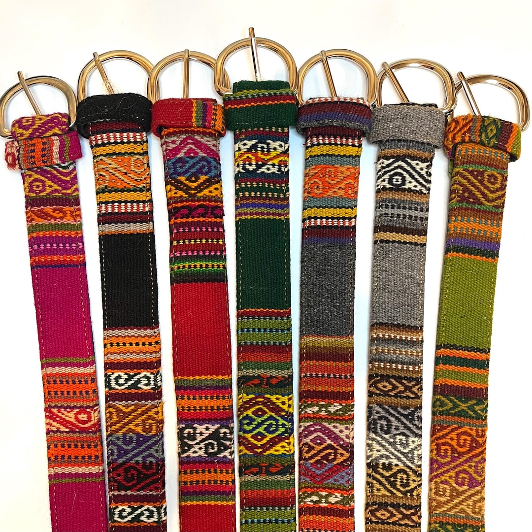 Unisex Belt LARGE (47 Inches). Peruvian Handmade Belt With Andean ...