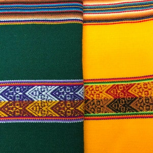 Peruvian Manta 48"x42"/bohemian Fabric/peruvian Andean Tablecloth ...