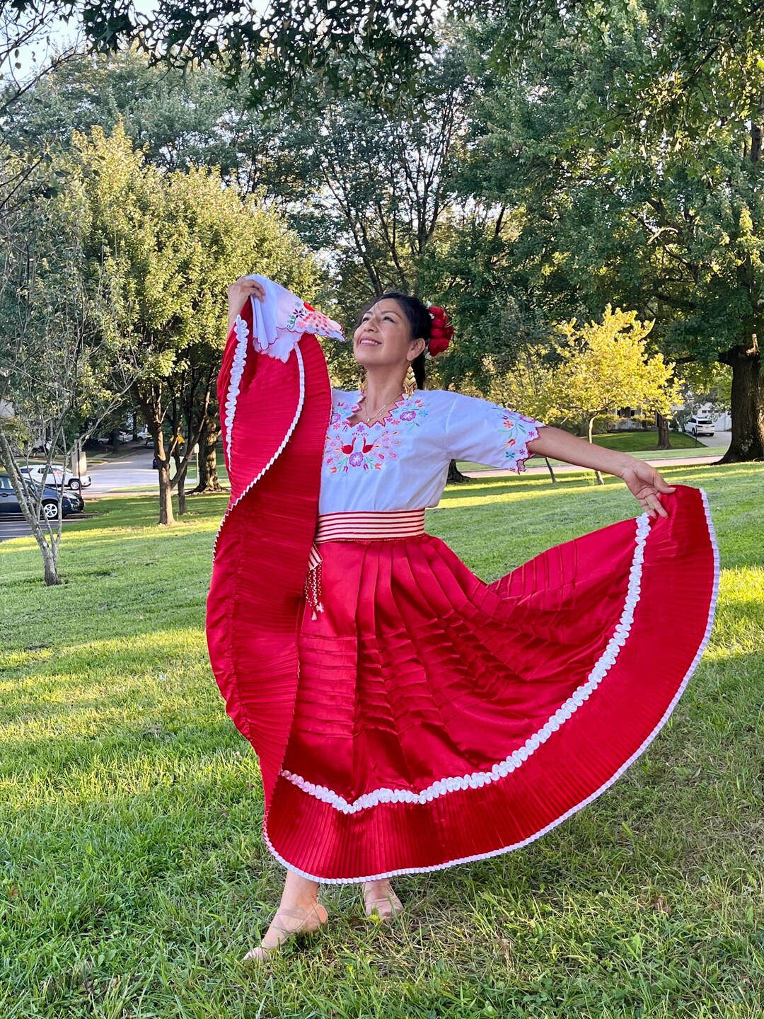 Typical Costume MEDIUM Red/ Peruvian Dance Costume "marinera Nortena ...