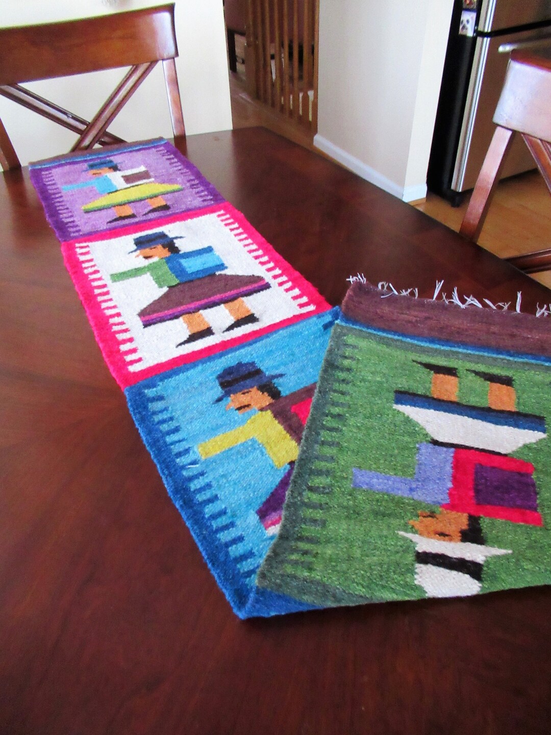 Peruvian Hand Woven Tapestry Wall Art/reversible Table Runner/handmade ...