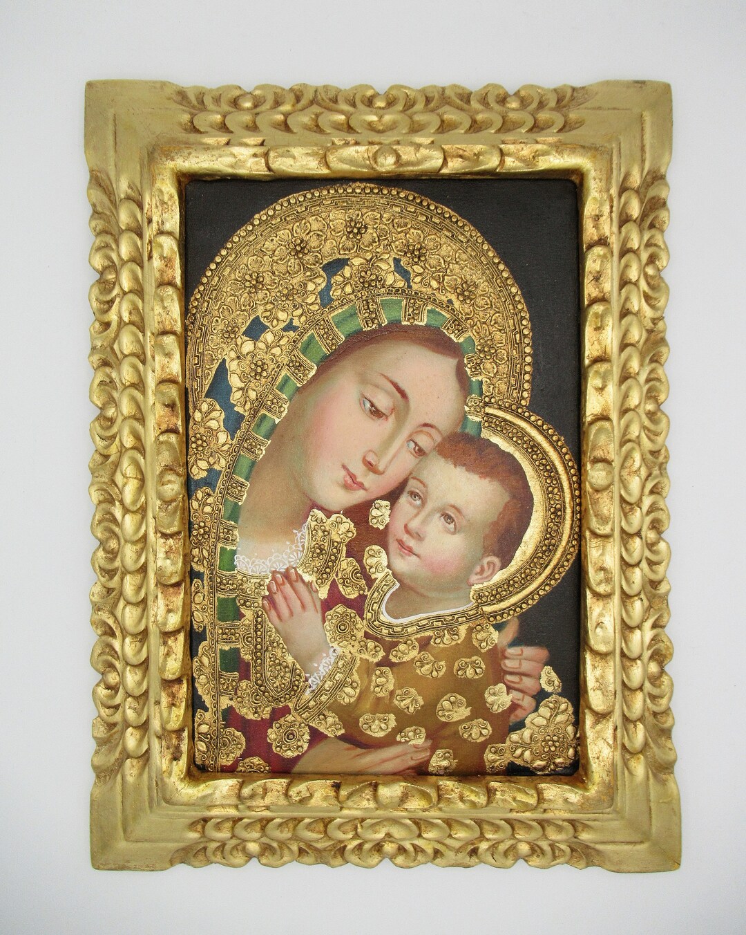 Peruvian Colonial Cusquenian Art With Bronze Applications /pan De ...