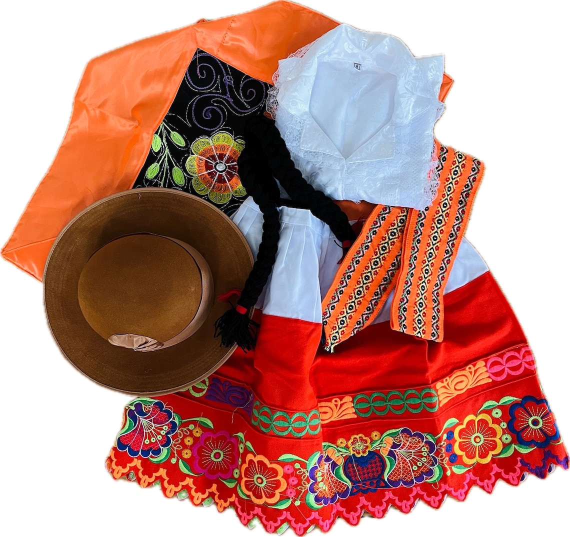 Huaylarsh Size 8 Girls/typical Costume of Peru/ Huaylas/traditional ...