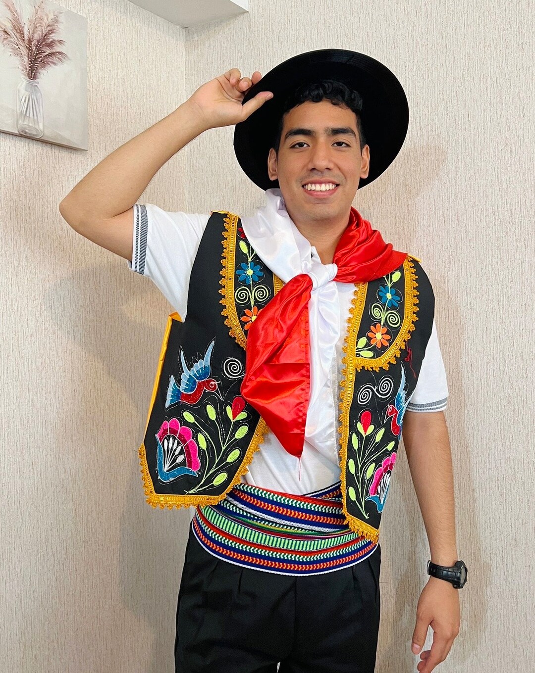 Huaylarsh Costume for Man Size L Traditional Peruvian Clothing, Huaylas ...
