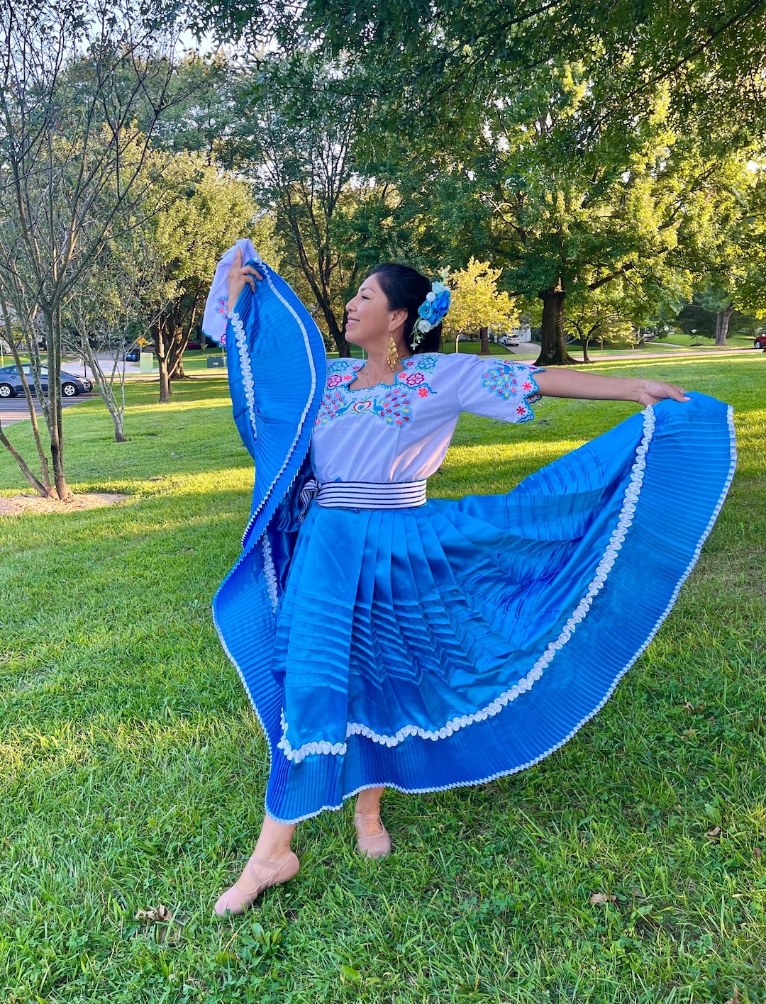 Typical Costume of Peru for Women Size SMALL Turquoise/ Peruvian Dance ...