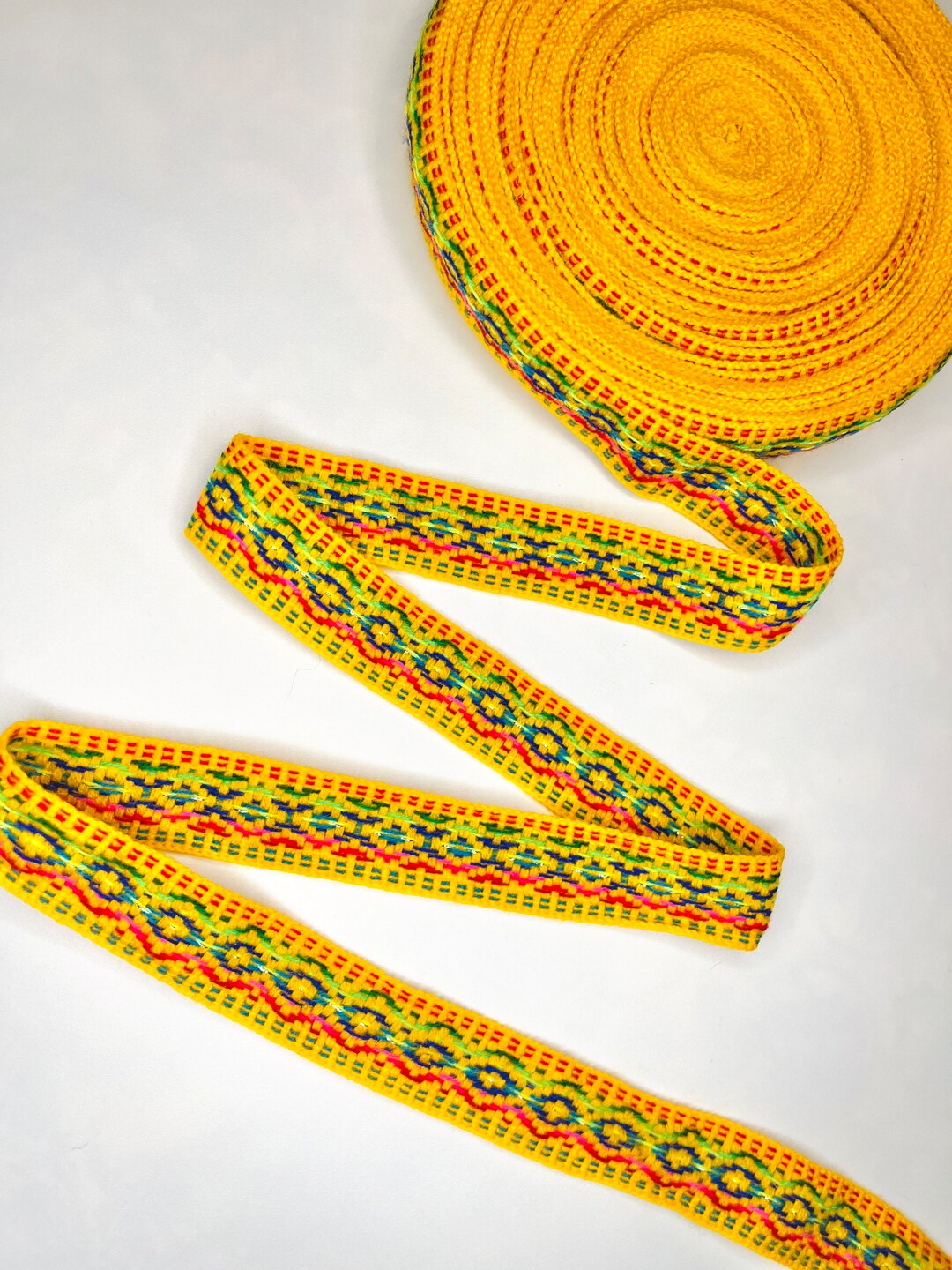 Mango 1 Andean Woven Ribbon. Ethnic Ribbon Woven Trim. Tribal Ribbon ...