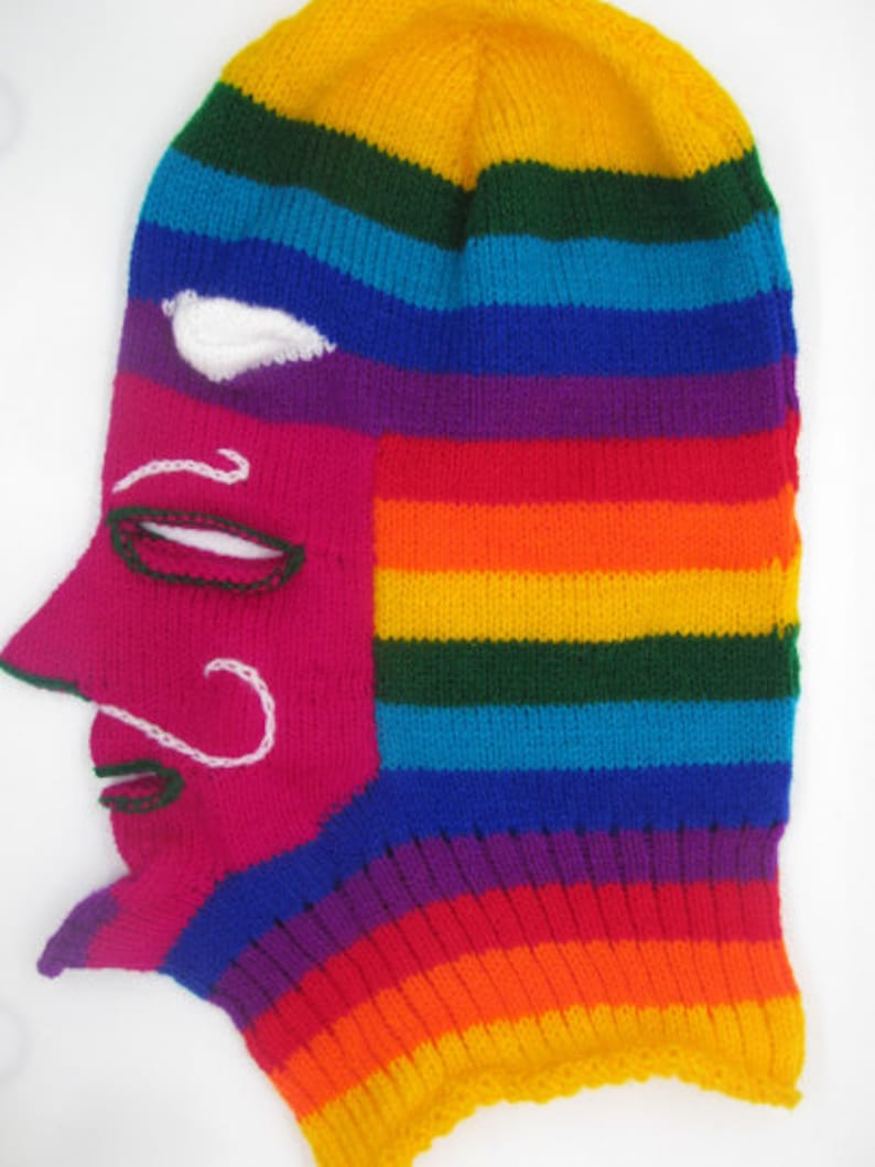 Peruvian Balaclava Ski Mask/devil Balaclava/acrylic Wool Colorful Face ...