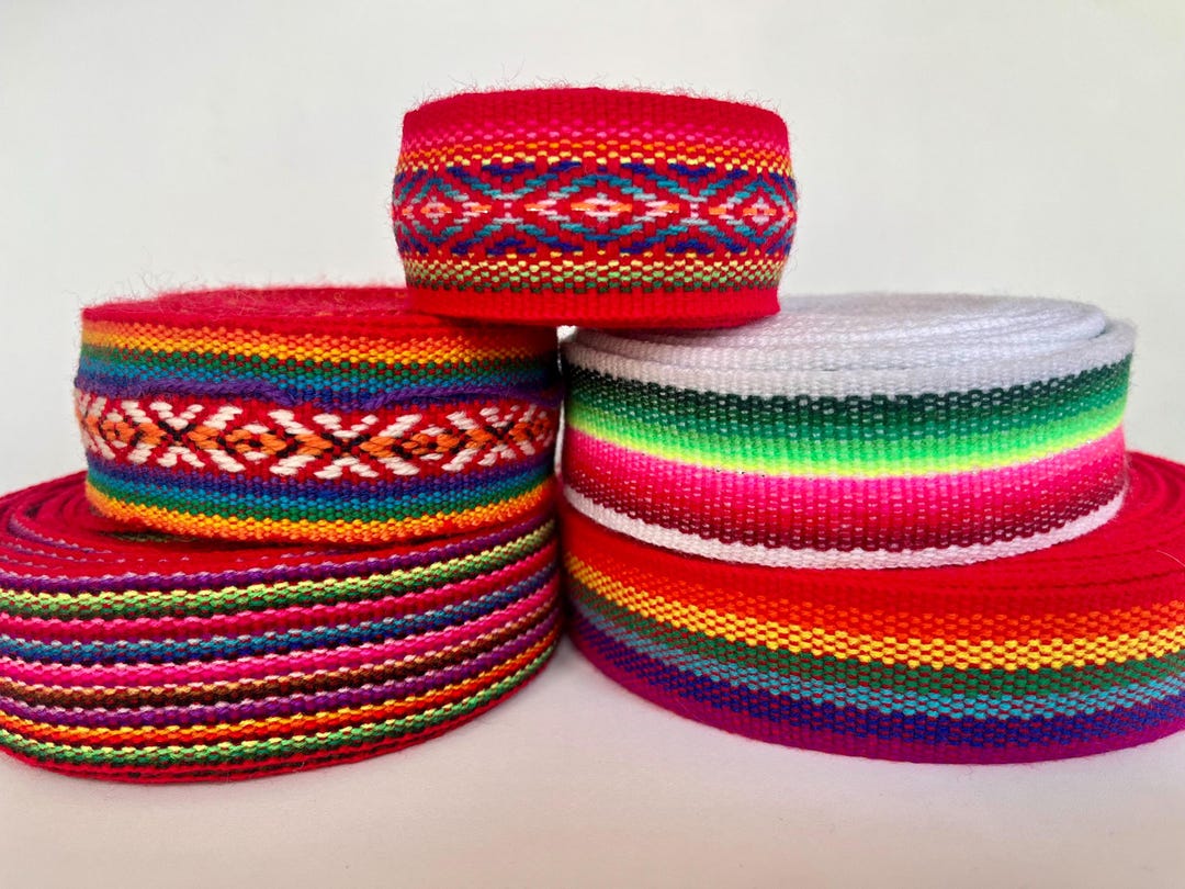 1.5 Inches Andean Woven Ribbon. Ethnic Ribbon Woven Trim 1.5". Tribal ...