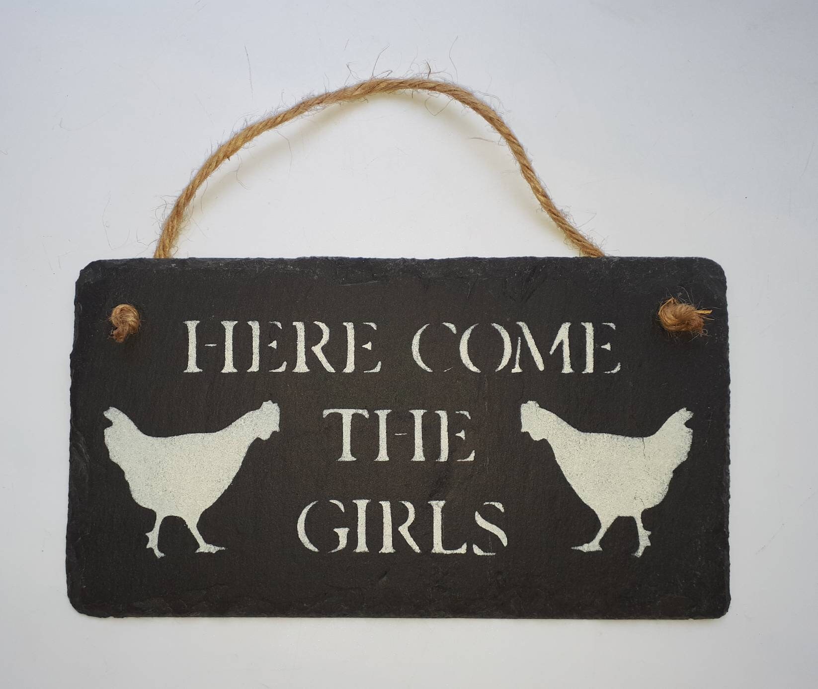 Chicken Sign Hen Sign Chicken Coop Here Come the Girls Slate - Etsy UK