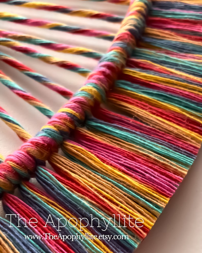 Rainbow Macrame Mandala 53cm Circle Wall Hanging. Fun Vibrant ...