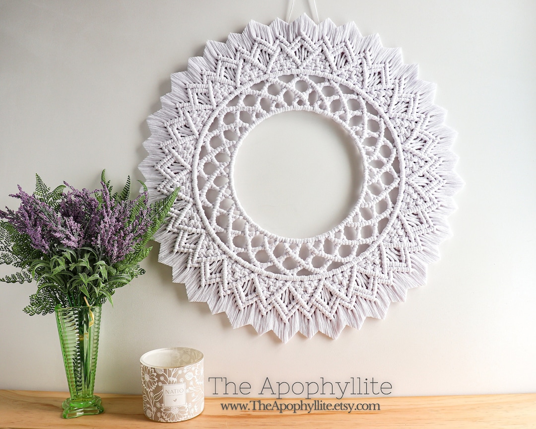 Macrame Mandala Wall Hanging 54cm Sunsphere Modern Macrame Boho Decor ...