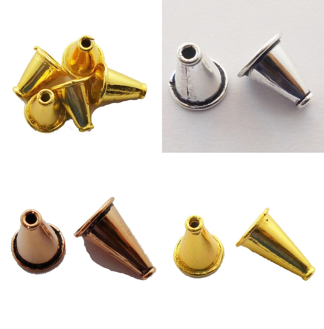 12mm 18mm Bali Cone Bead Cap Antique Silver Plated Antique Copper 18k ...