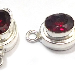 1 Piece Gem Stone Box Clasp 1 Strand Real Silver Plated 24k Gold Plated ...