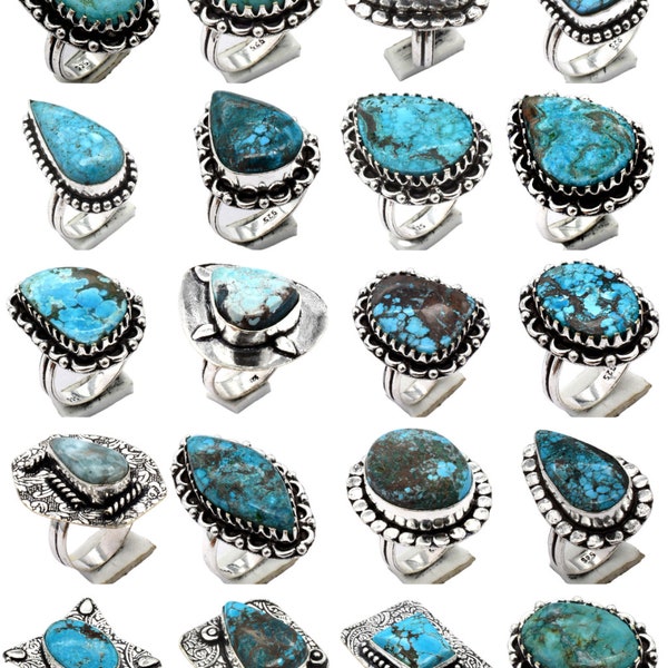 Turquoise Silver Ring - Etsy