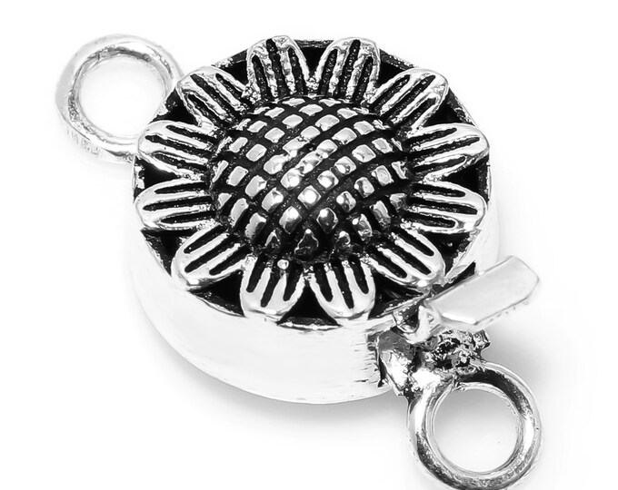1 Pc Multi Strand 21x12x6mm Bali Box Clasp One Strand Oxidized Silver ...