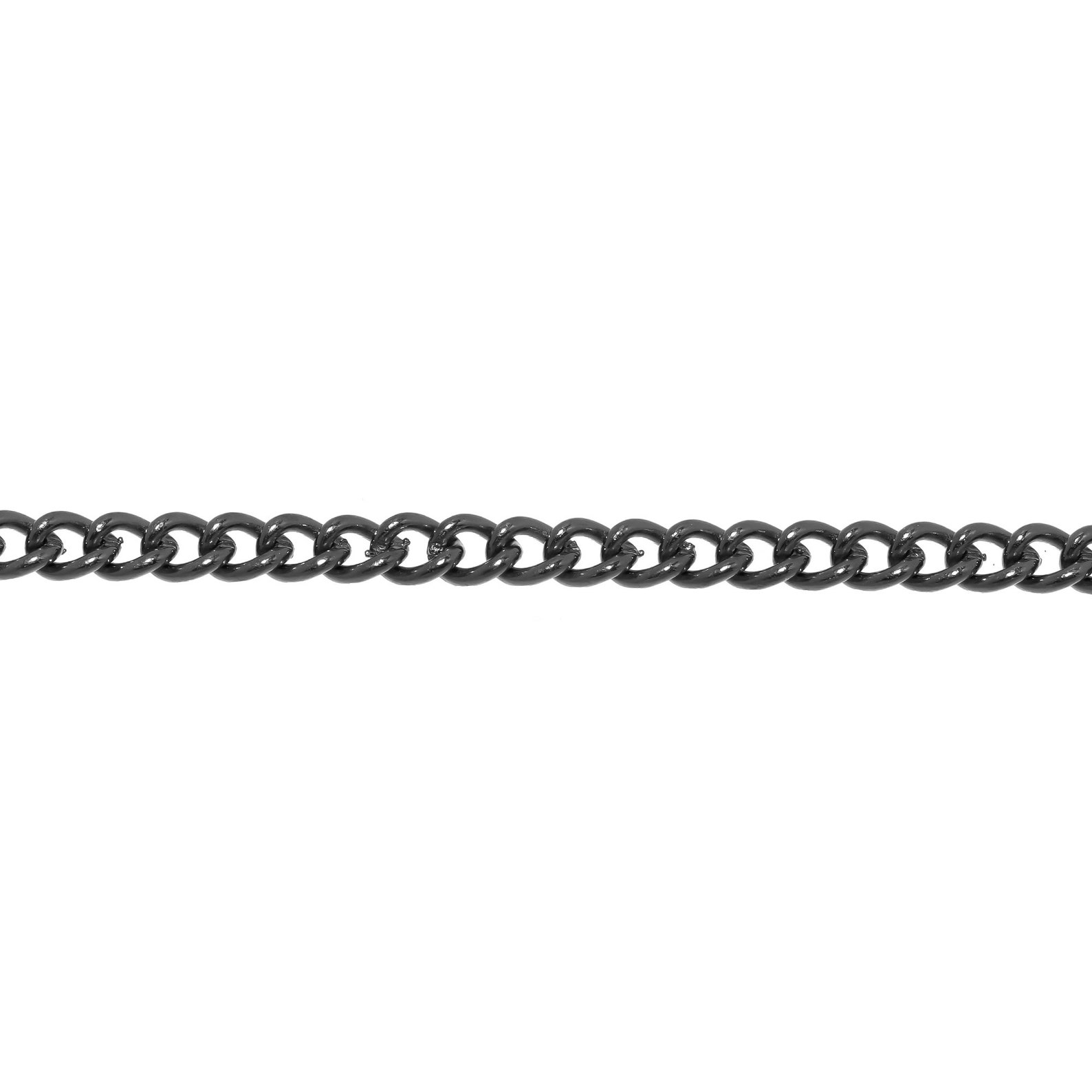 2 Foot 3x2mm Black Gold Plated Raw Brass Chain Raw Brass Curb Chain ...