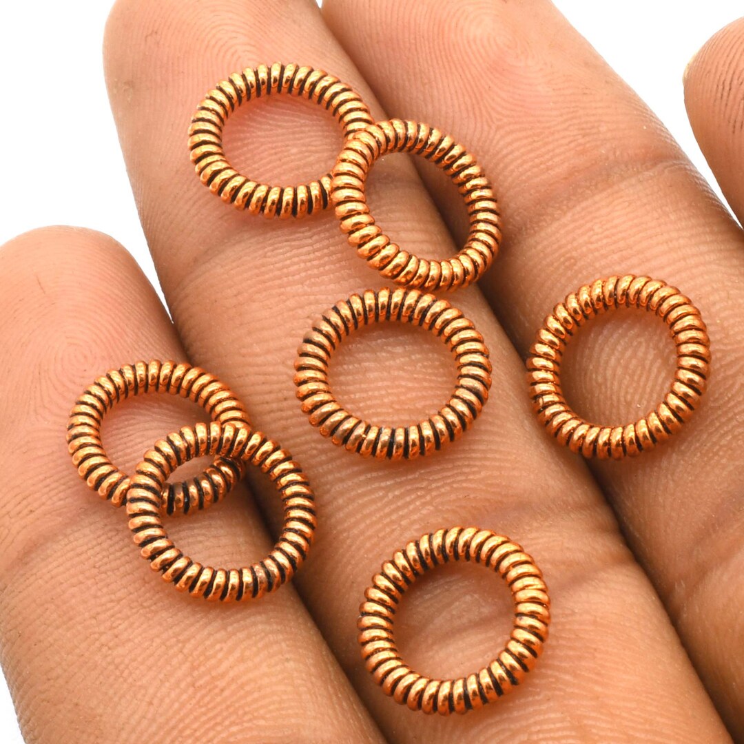 15 Pcs 10mm Bali Closed Jump Rings Antique Copper Jewelry Making ...