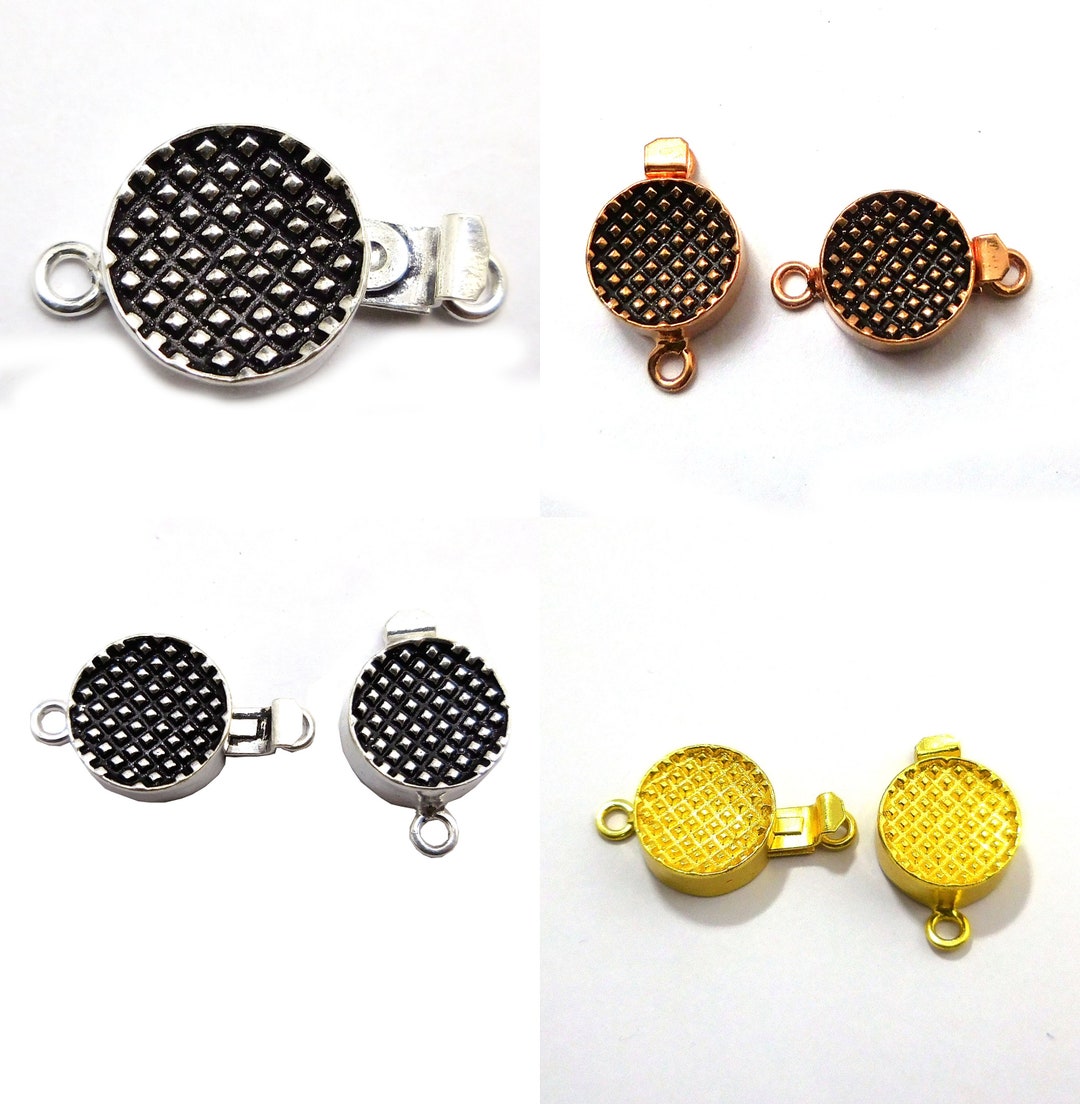 1 Pc 22x16x10mm Round Bali Box Clasp 1 Strand Antique Silver Plated ...