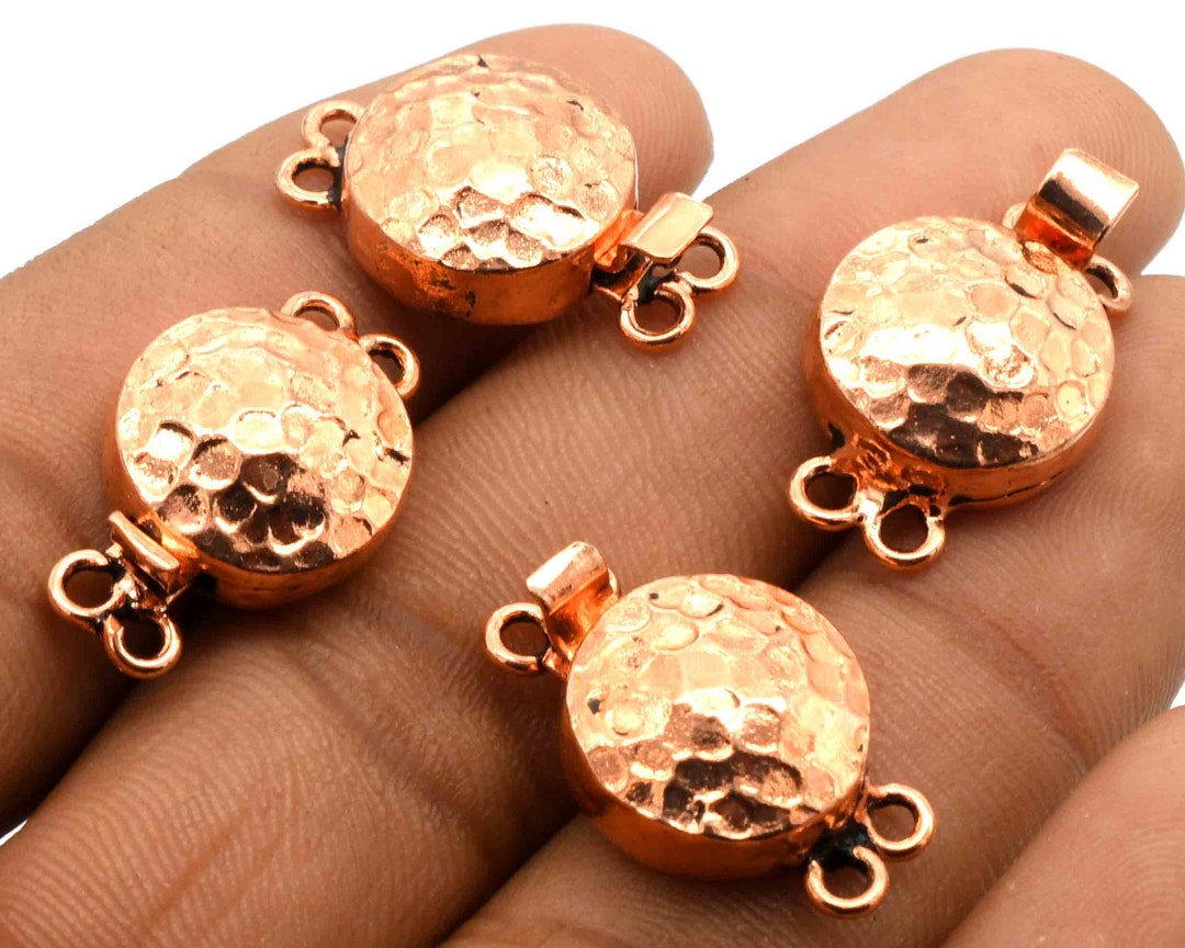 1 Pc Hammered Round Bali Box Clasp 2 Strand Antique Copper 20x13x7mm ...