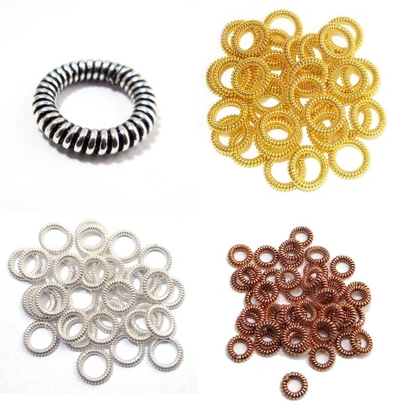 8MM 10MM 12MM Bali Closed Jump Rings Oxidized Silver Plated - Etsy