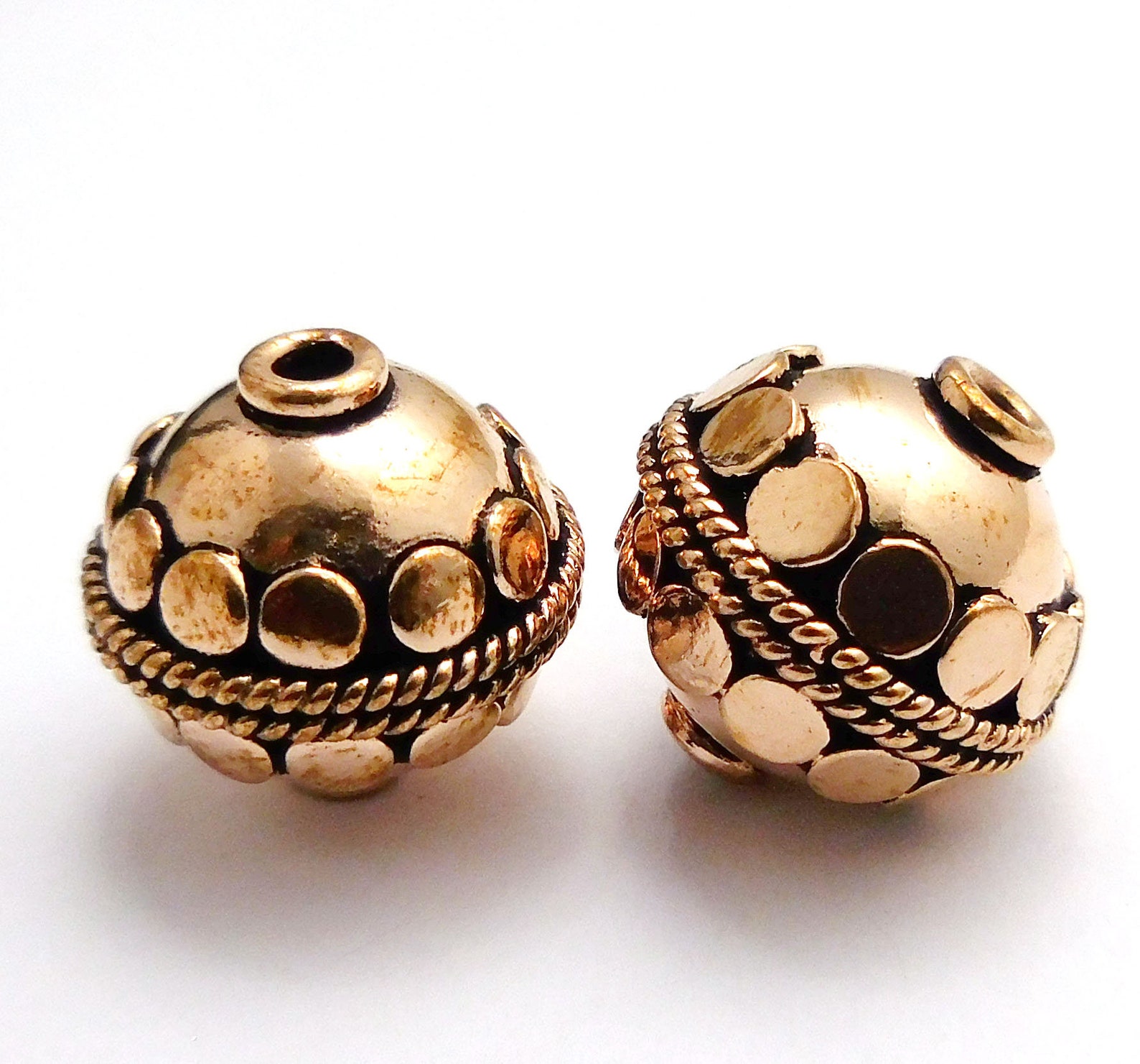 8MM to 16MM Handmade Bali Bead Oxidized Silver Plated Gold - Etsy