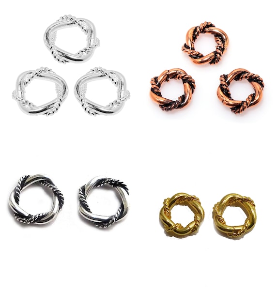 6MM 8MM 10MM 12MM Closed Twisted Jump Rings Oxidized Sterling | Etsy