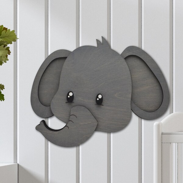 Elephant Head Wall Mount - Etsy