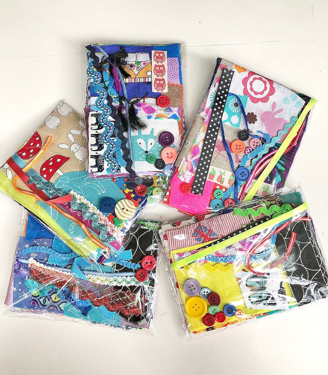 Mixed Fabrics Pack.assorted Fabrics Bundle.sewing Inspiration Pack.slow ...