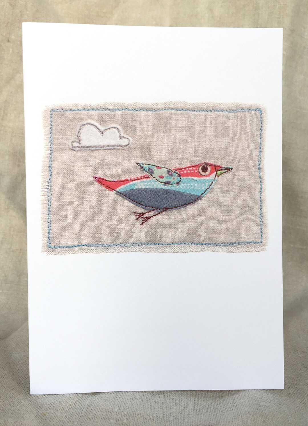 Bird Themed Card.flying Bird Card.cute Bird. Travelling Theme Card.on a ...