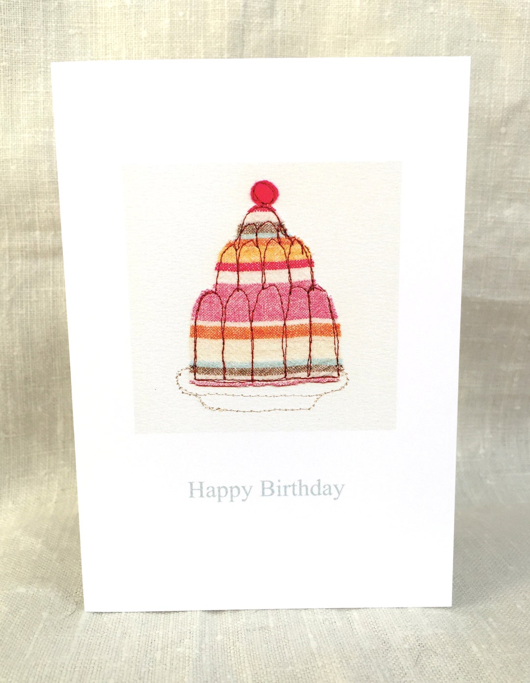 Happy Birthday Jelly Card. Cute Jelly on A Plate Card.for Her Birthday ...