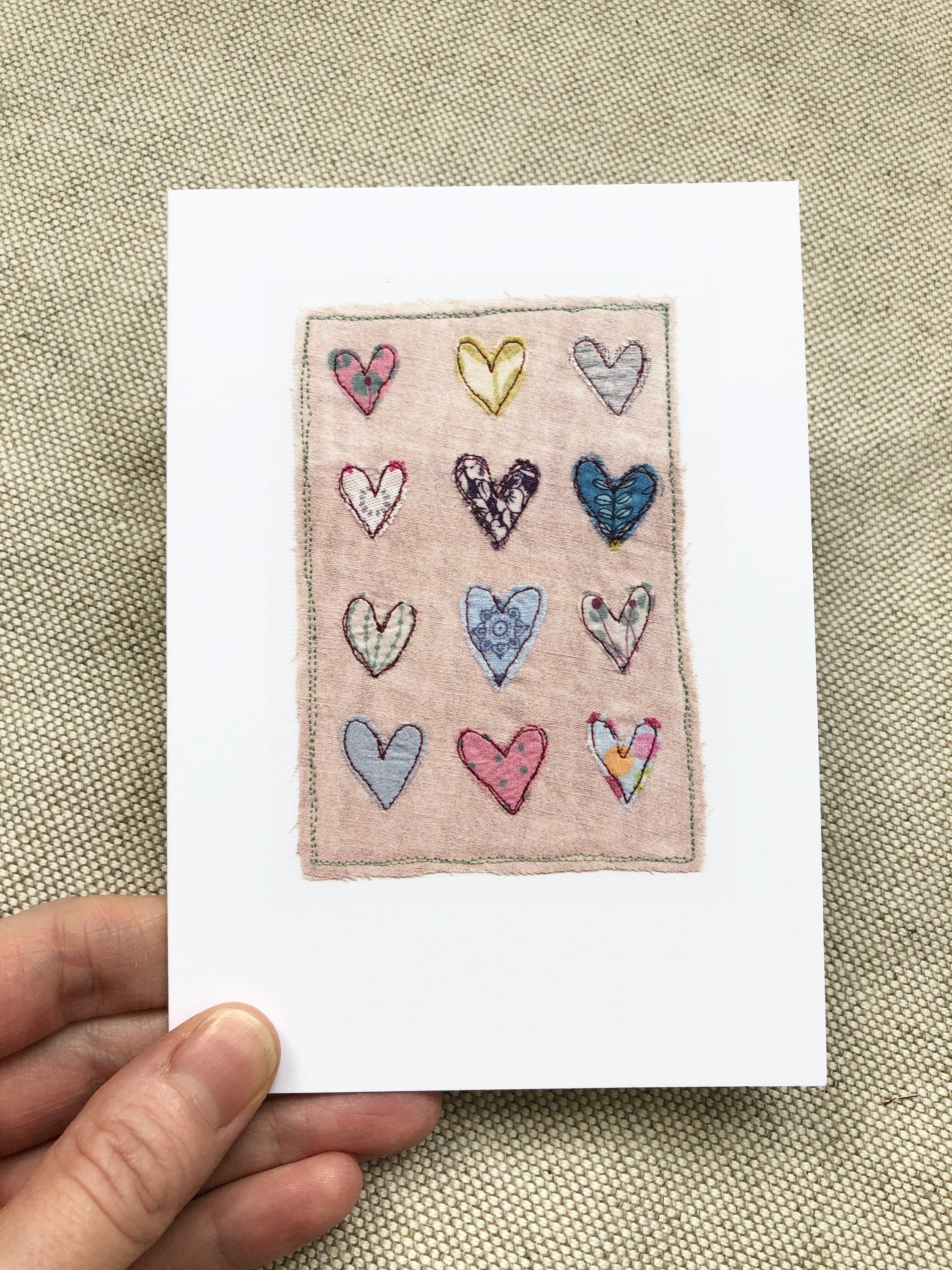 Love Hearts Card.multiple Hearts Card.for My Love Card.anniversary Card ...