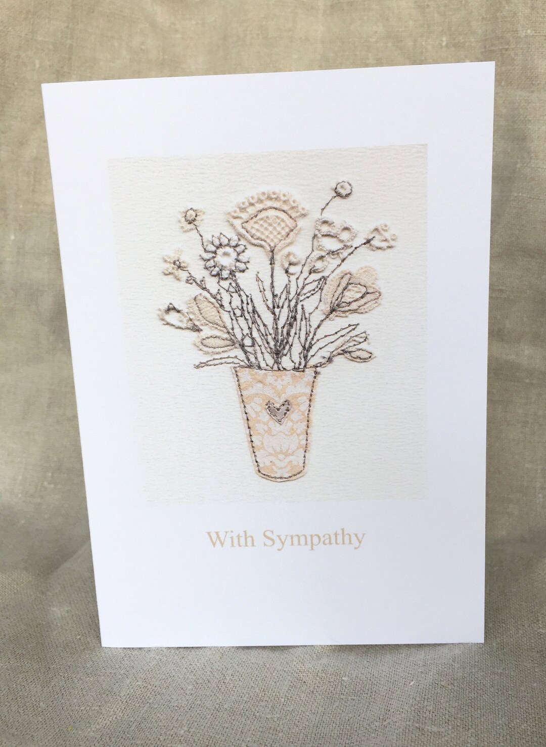 Sympathy Flowers Card.bereavement Card. Loss of Loved One.condolence ...