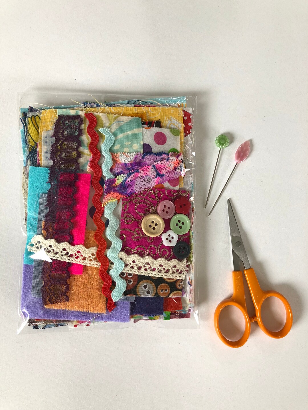 Mixed Fabrics Pack.assorted Fabrics Bundle.sewing Inspiration - Etsy