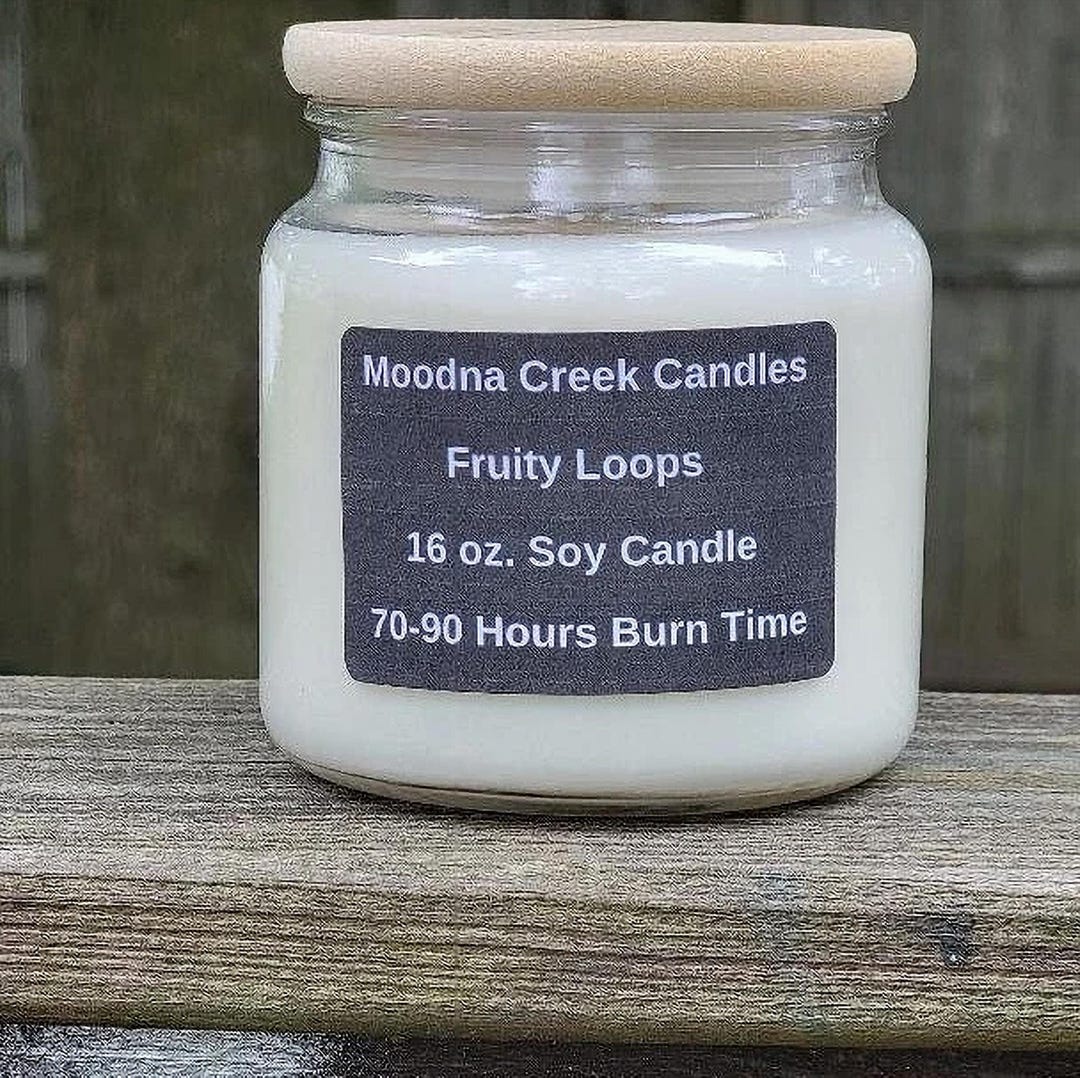 Fruity Loops Candle – Sweet Citrus Soy Candle – Fun Nostalgic Cereal ...