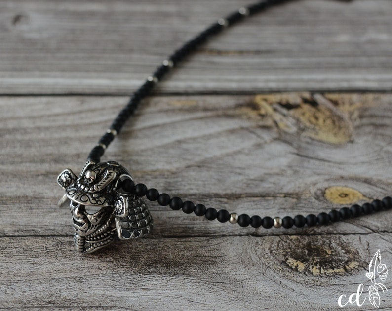 Stainless Steel Samurai Warrior Pendant Necklace - Cord Options - Etsy ...