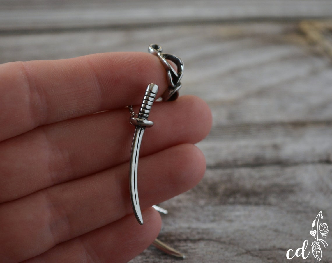 Stainless Steel Sword Earrings. Stud Dangle Earrings for Men | Etsy