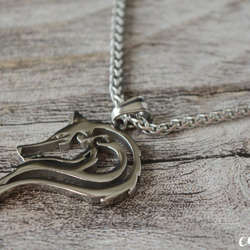 Wolf Necklace for Men - Etsy