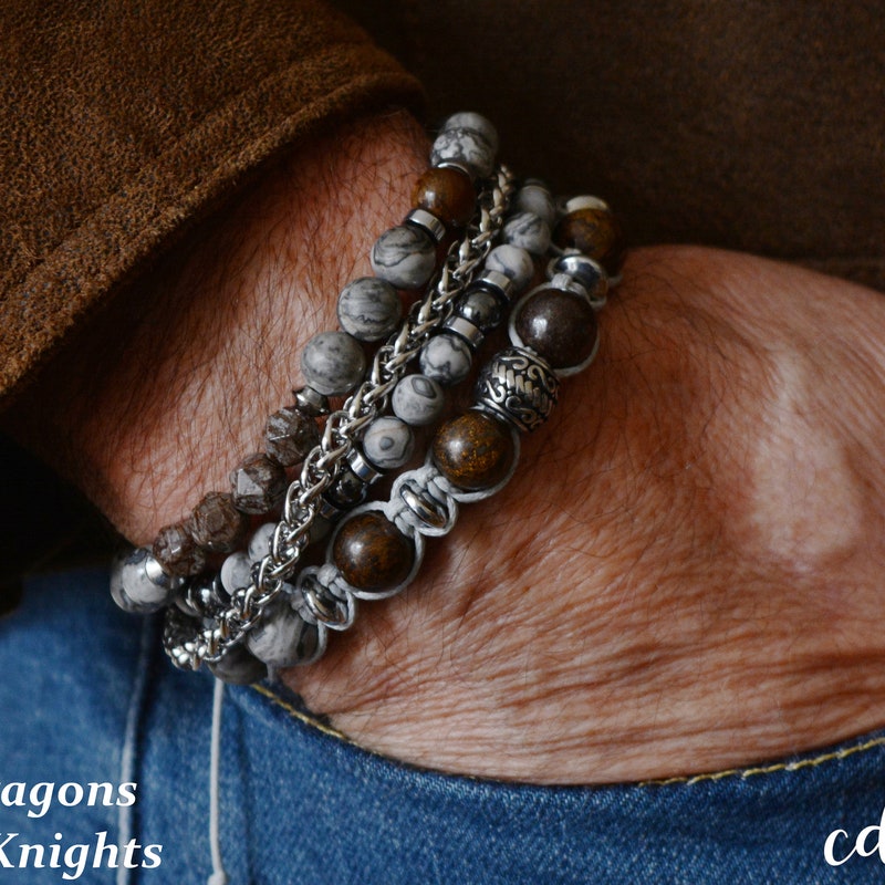 Mens Bracelet Set - Etsy