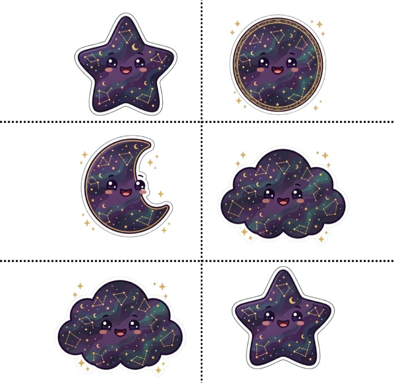 Mystic Creature Stickers, Kawaii Planner Stickers (digital Download) - Etsy
