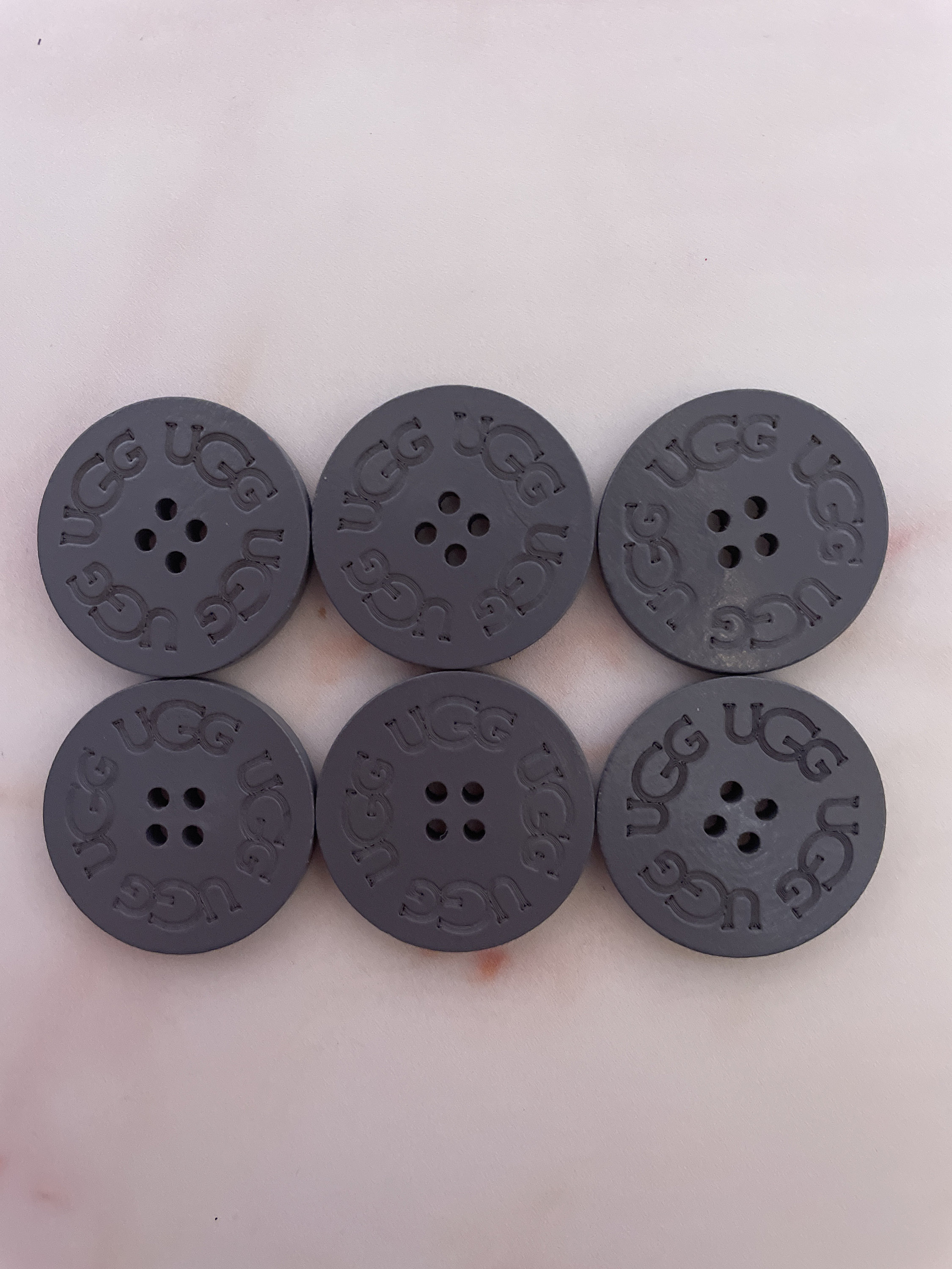 SIX 6 UGG Replacement Buttons GRAY 3cm. Adult Wooden Boots - Etsy