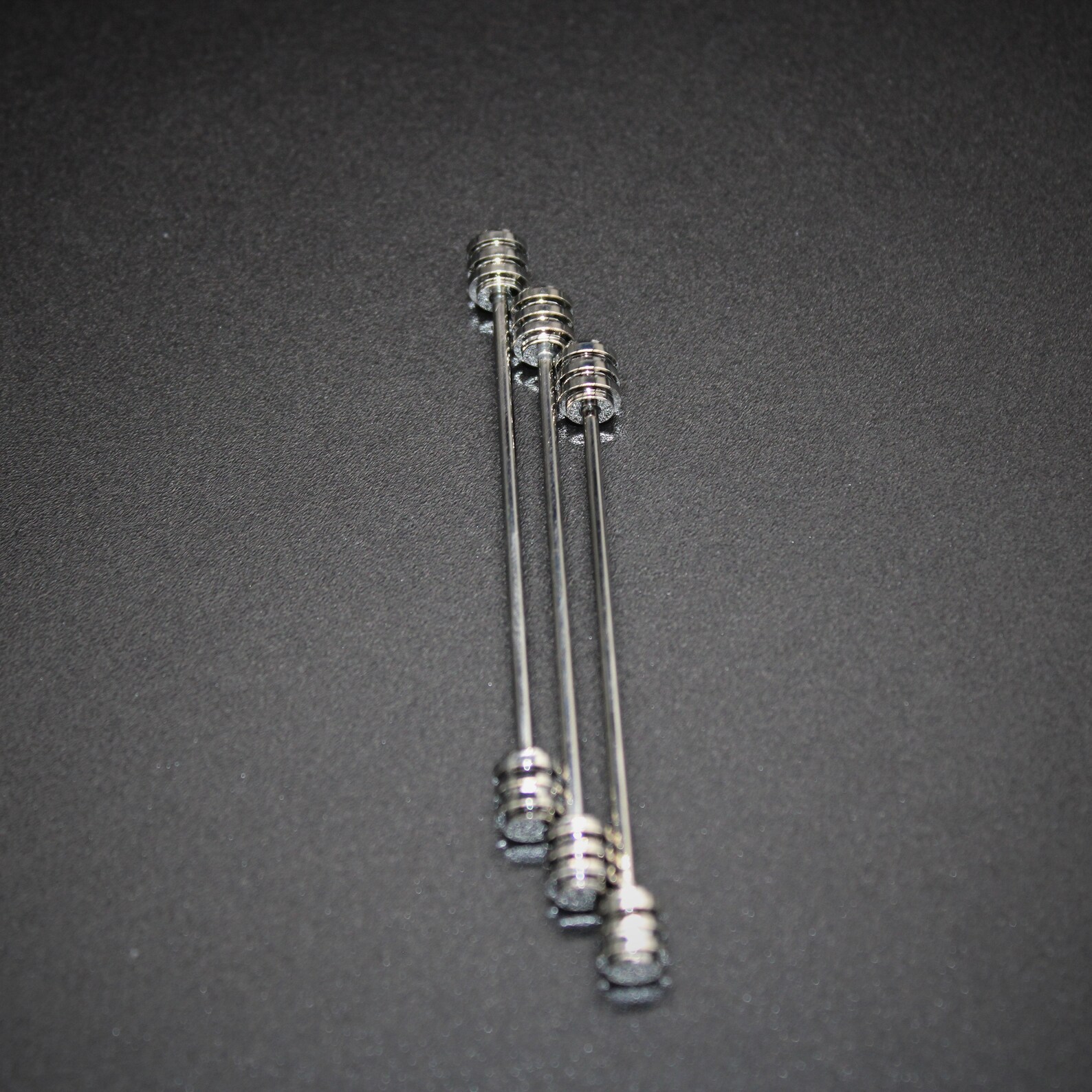 Silver or Gold Etched Ball Collar Bar - Etsy