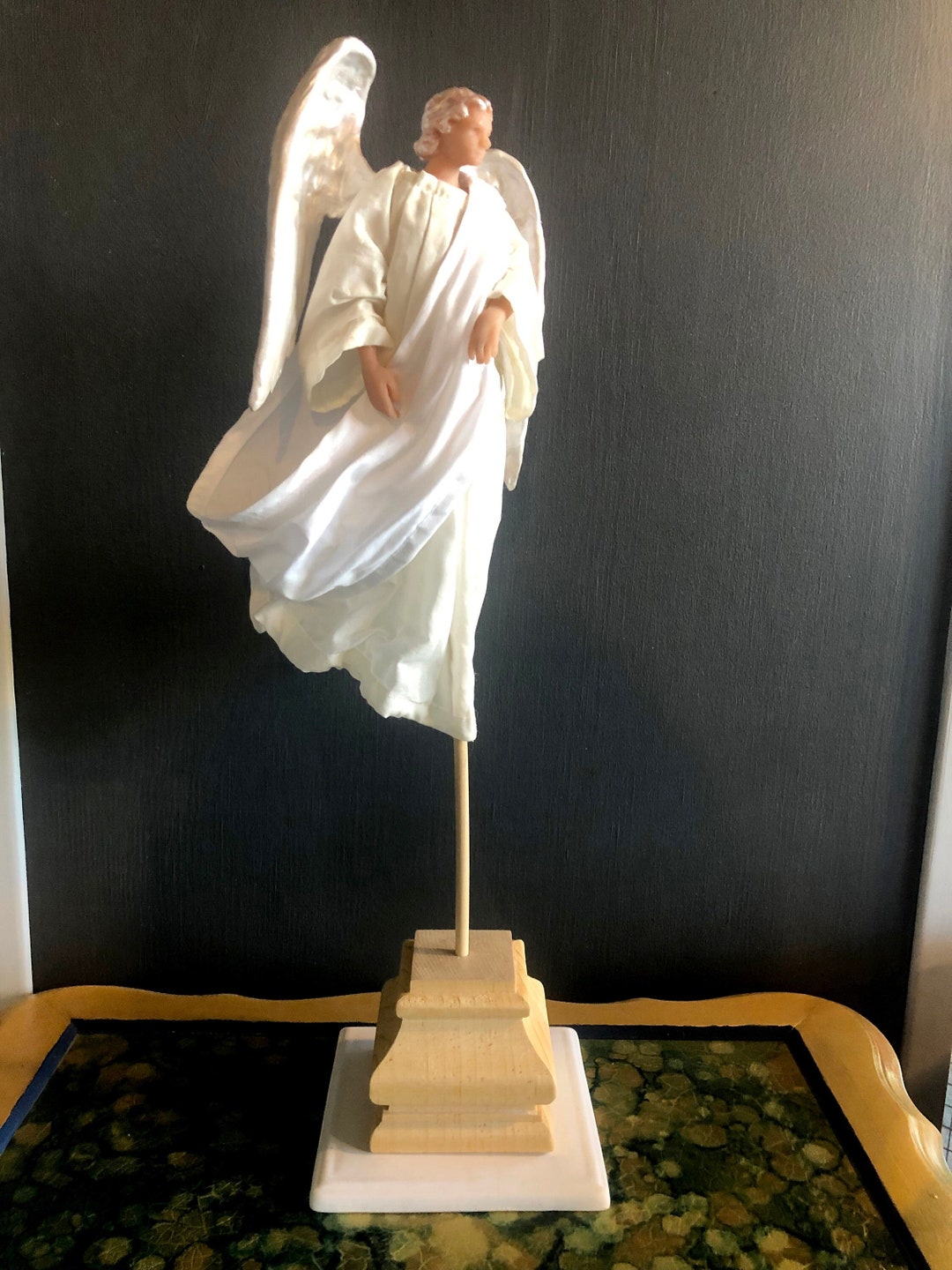 One-of-a-kind Angel Sculpture, Soft Sculpture, Elegant Tree Topper ...