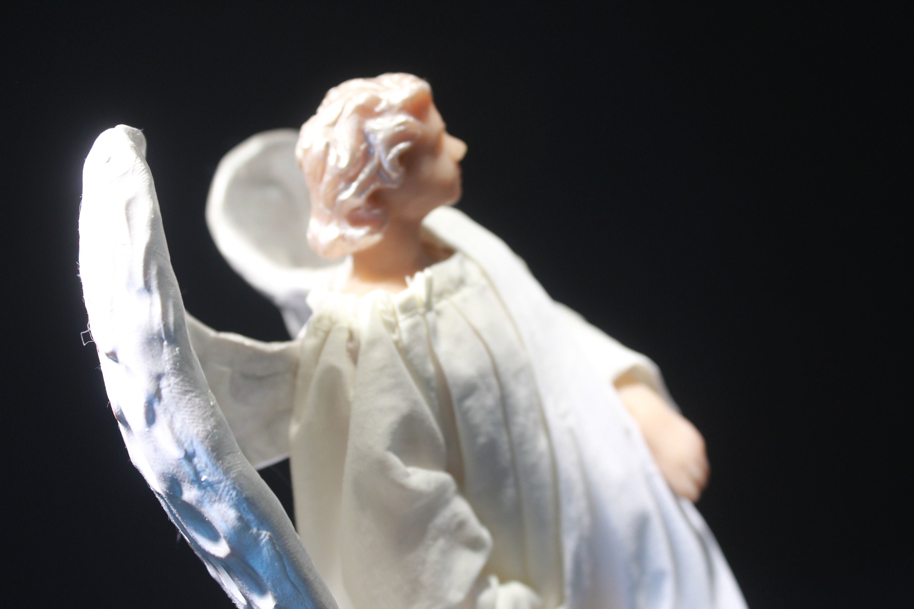 One-of-a-kind Angel Sculpture, Soft Sculpture, Elegant Tree Topper ...