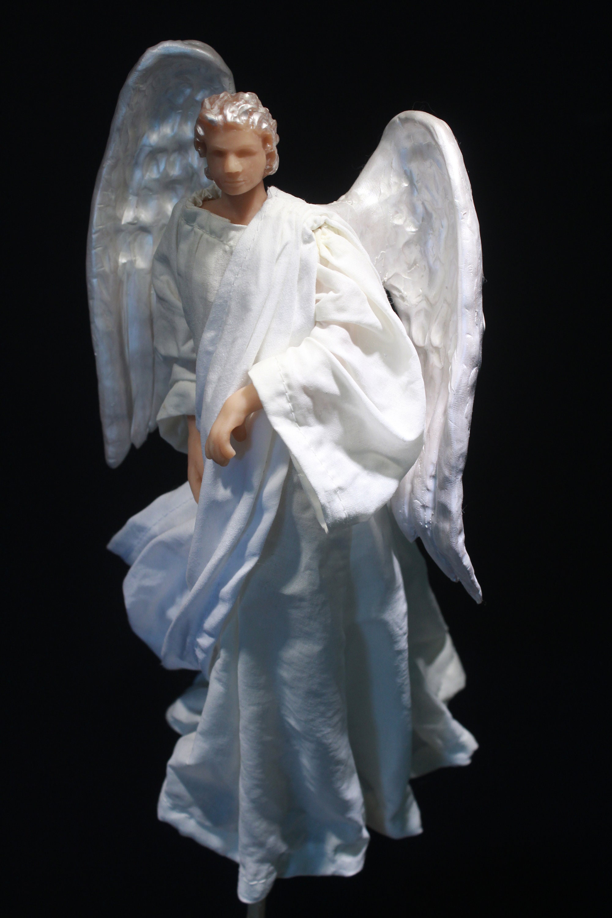 One-of-a-kind Angel Sculpture, Soft Sculpture, Elegant Tree Topper ...