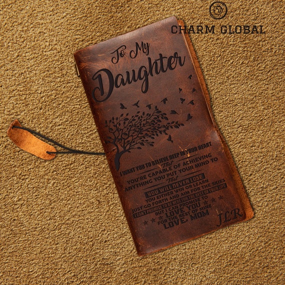 Engraved Journal-genuine Leather Journal-personalized - Etsy